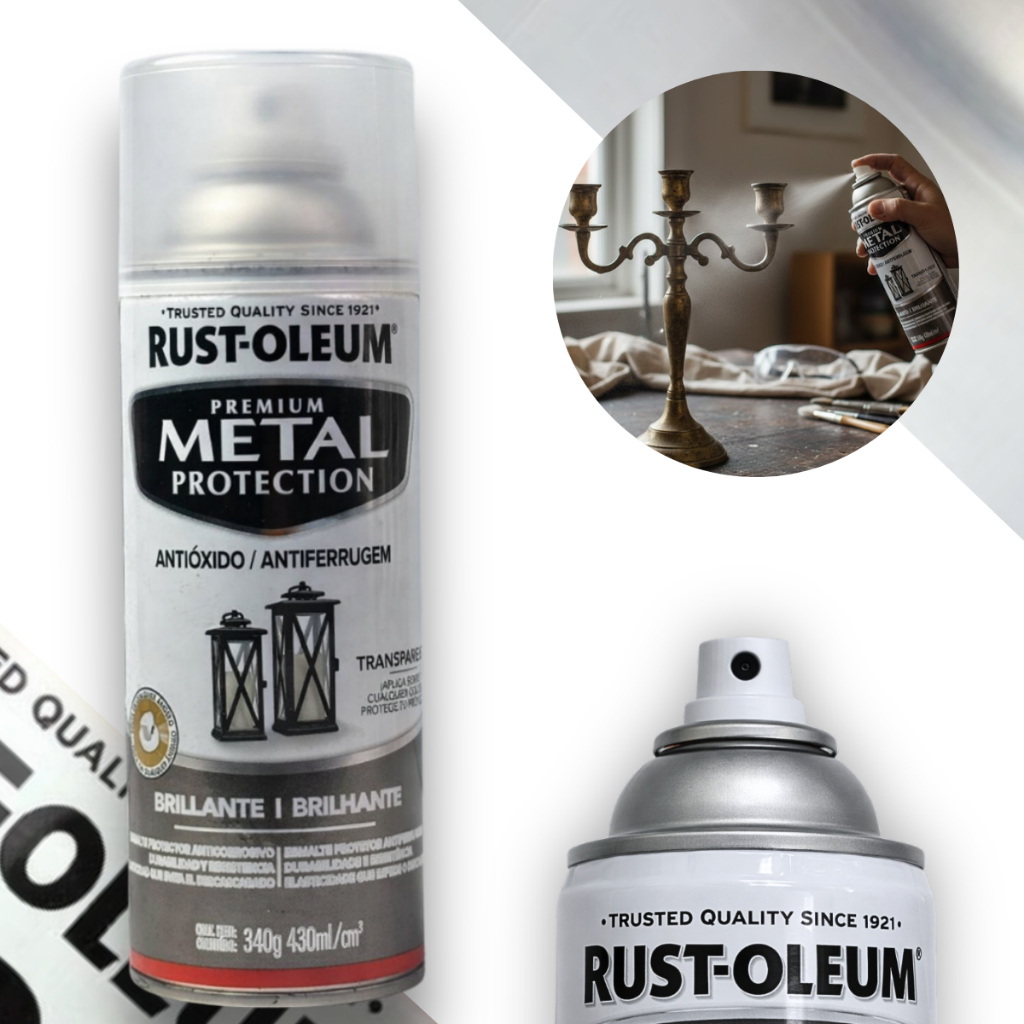 Spray Transparente Brilhante Antiferrugem Metal Protection Rust Oleum ...