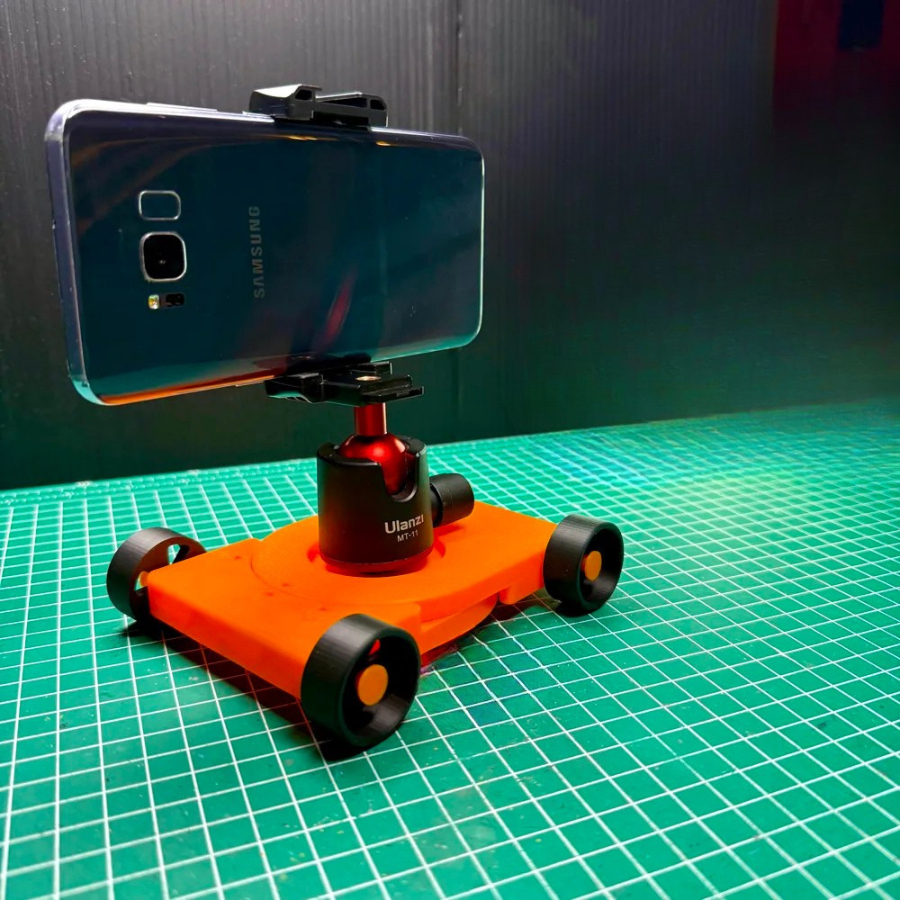 Mini Dolly compativel com Câmera e celular - Vira até 40º com pista ...