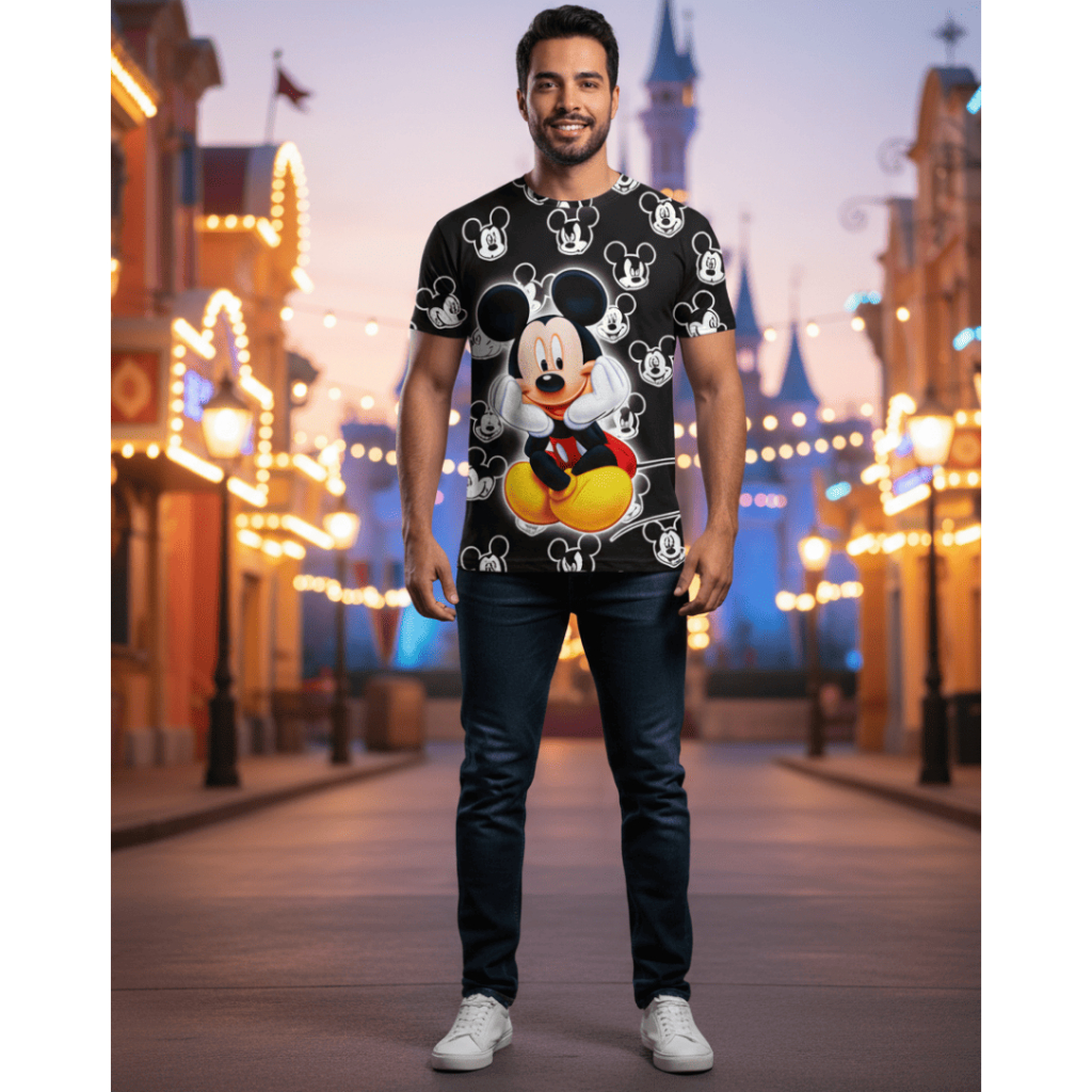 Camiseta Masculina Adulta - Mickey Happy | Shopee Brasil