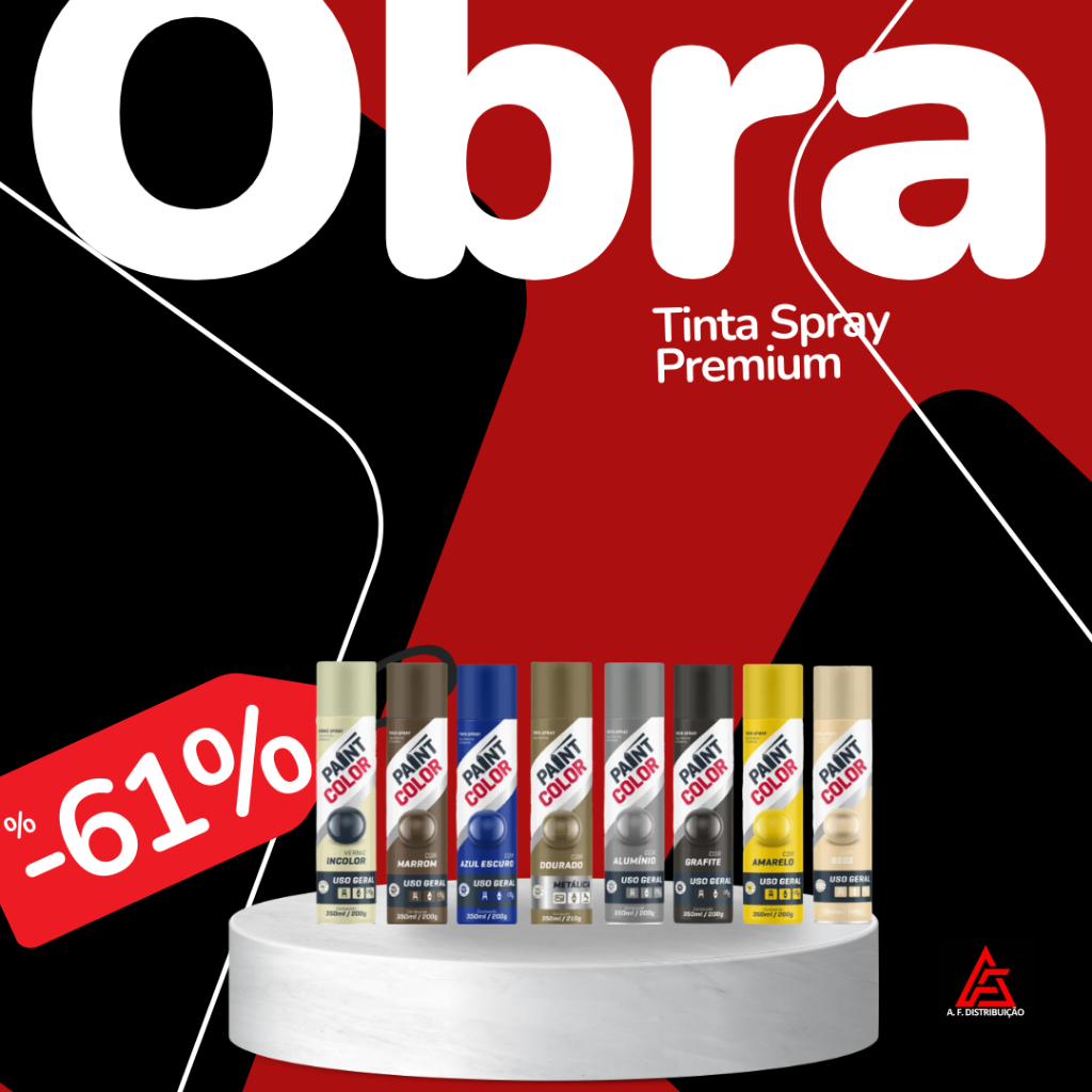 Tinta Spray Premium Uso Geral Secagem Rápida Uso Interno Externo 350ML ...