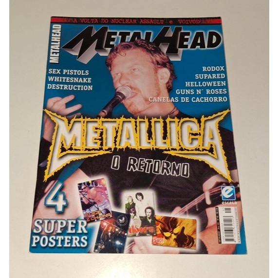 Revista Metal Head 45 - Metallica Guns n'Roses Nirvana Ramones Rodox ...