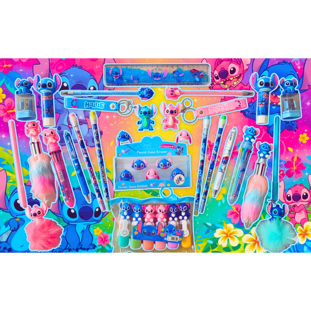 Kit Papelaria Stitch kit escolar Kawaii Lilo & Stitch Presente Kit ...