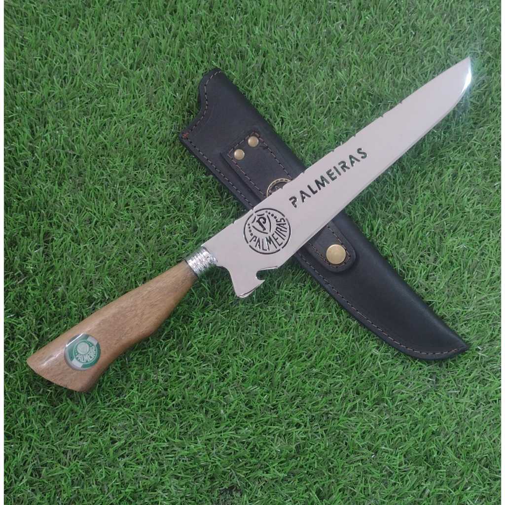 Faca Artesanal de Churrasco PALMEIRAS - Madeira Trabalhada Polida a Mão ...