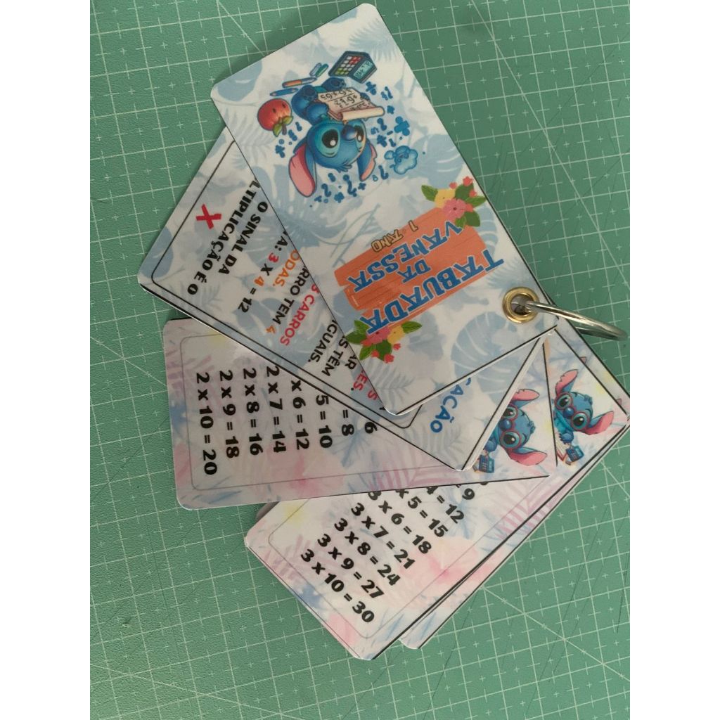 TABUADA CHAVEIRO PERSONALIZADA DO STICH - 1 AO 10 | Shopee Brasil