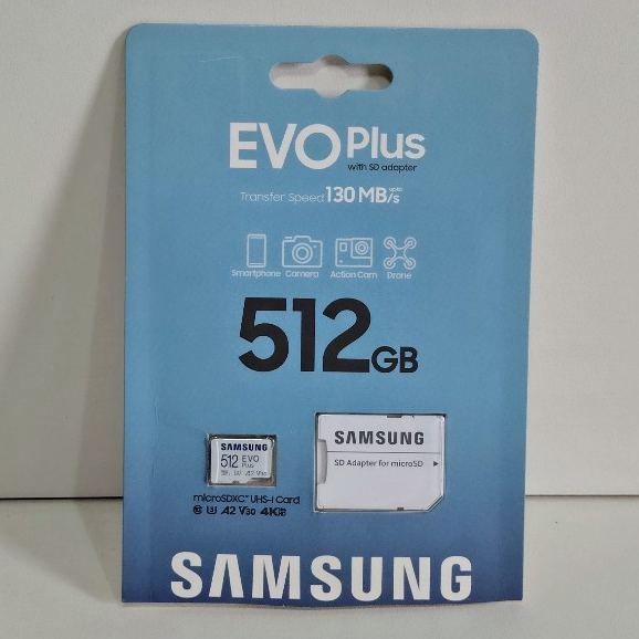 Cartão MicroSD Samsung EVO Plus 512GB Original V30 A2 4K (Open Box ...