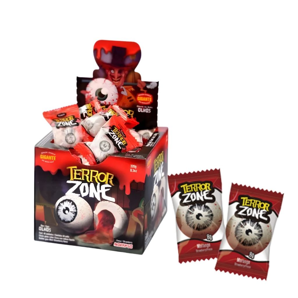 Chiclete terror zone olho caixa/40 unidades | Shopee Brasil