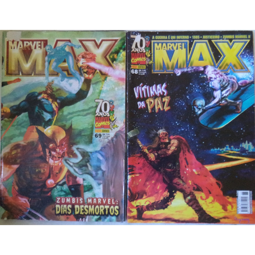 2 Hq Marvel Max ZUmbis Marvel e Vitimas da Paz | Shopee Brasil