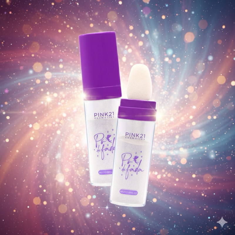Iluminador Corporal e Facial Pink 21 Pó de Fada – Efeito Glow, Brilho ...