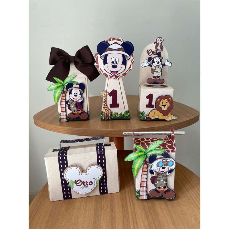 Kit Personalizados Mickey Safari - lembrancinahs Safari do Mickey (cod ...