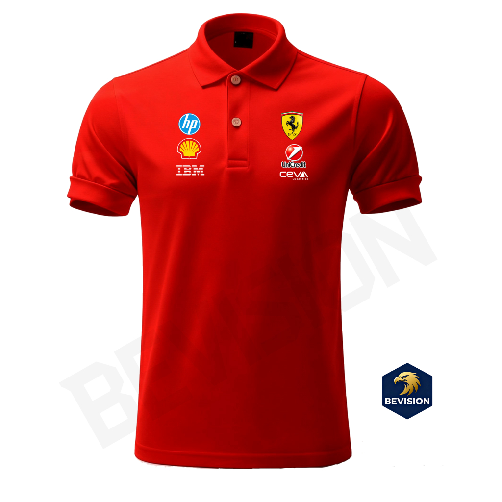 Camiseta Gola Polo Masculina Camisa SCuderia Ferrari Camiseta Formula 1 ...