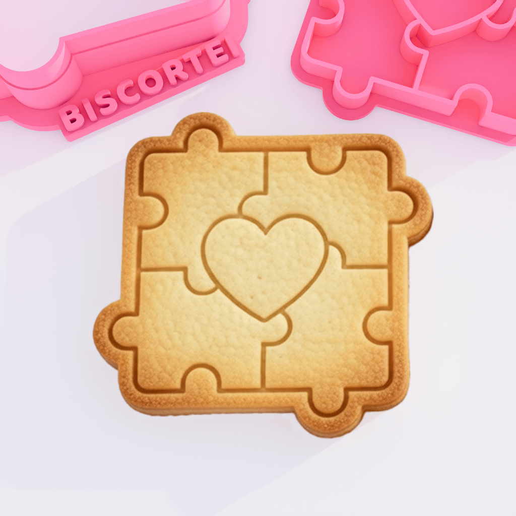 Cortador de Biscoito Quebra Cabeça Autismo Carimbo Marcador Pasta ...