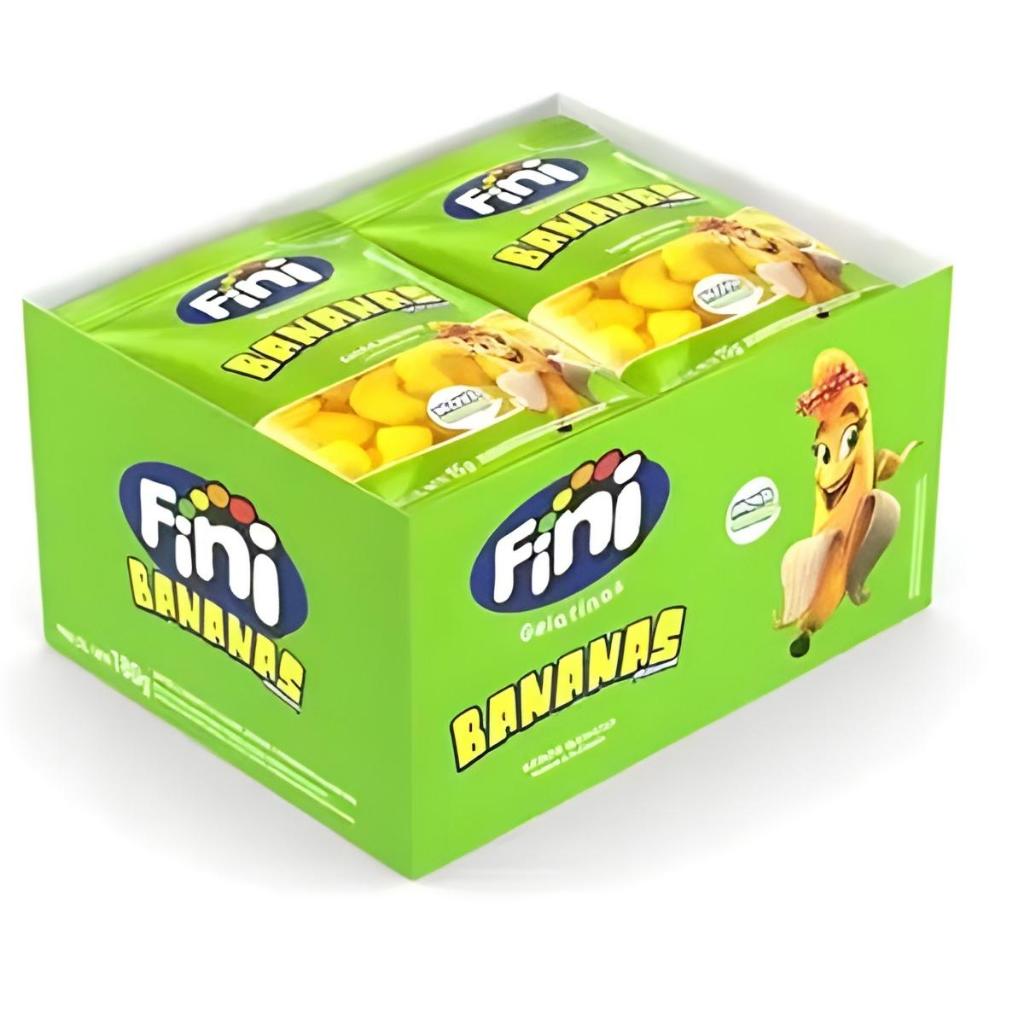 Bala Fini Mini Banana 12x15g Original para Festas Bala Banana Para ...