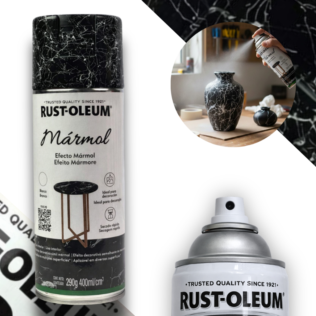 Spray Mármol Efeito Mármore Cor Branco Rust Oleum | Shopee Brasil