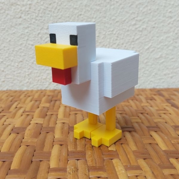 Galinha do Minecraft | Chicken | Decorativo | Impressão 3D | 9cm de ...