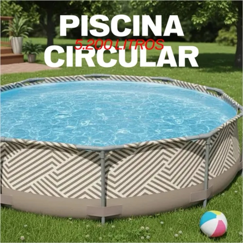 Piscina Estrutural Circular 5200 litros Mor | Shopee Brasil