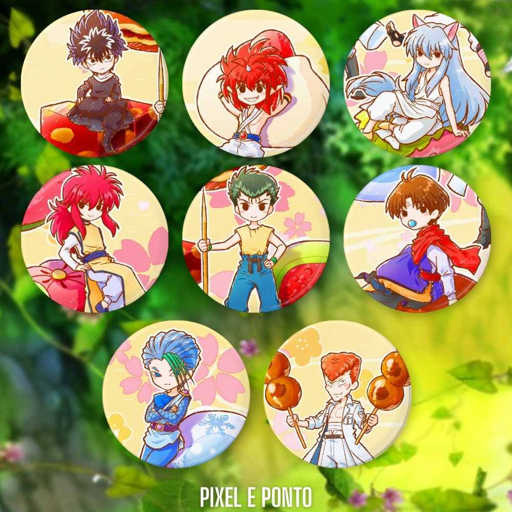 Bottons YuYu Hakusho Chibi Anime Bottom - Botons - Buttons Broche para ...
