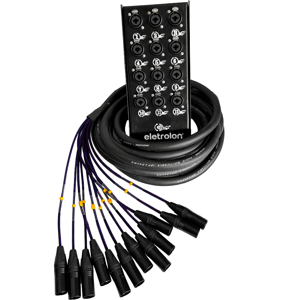 Medusa 12 Vias Multicabos Combo Conector Som Profissional Eletrolon ...