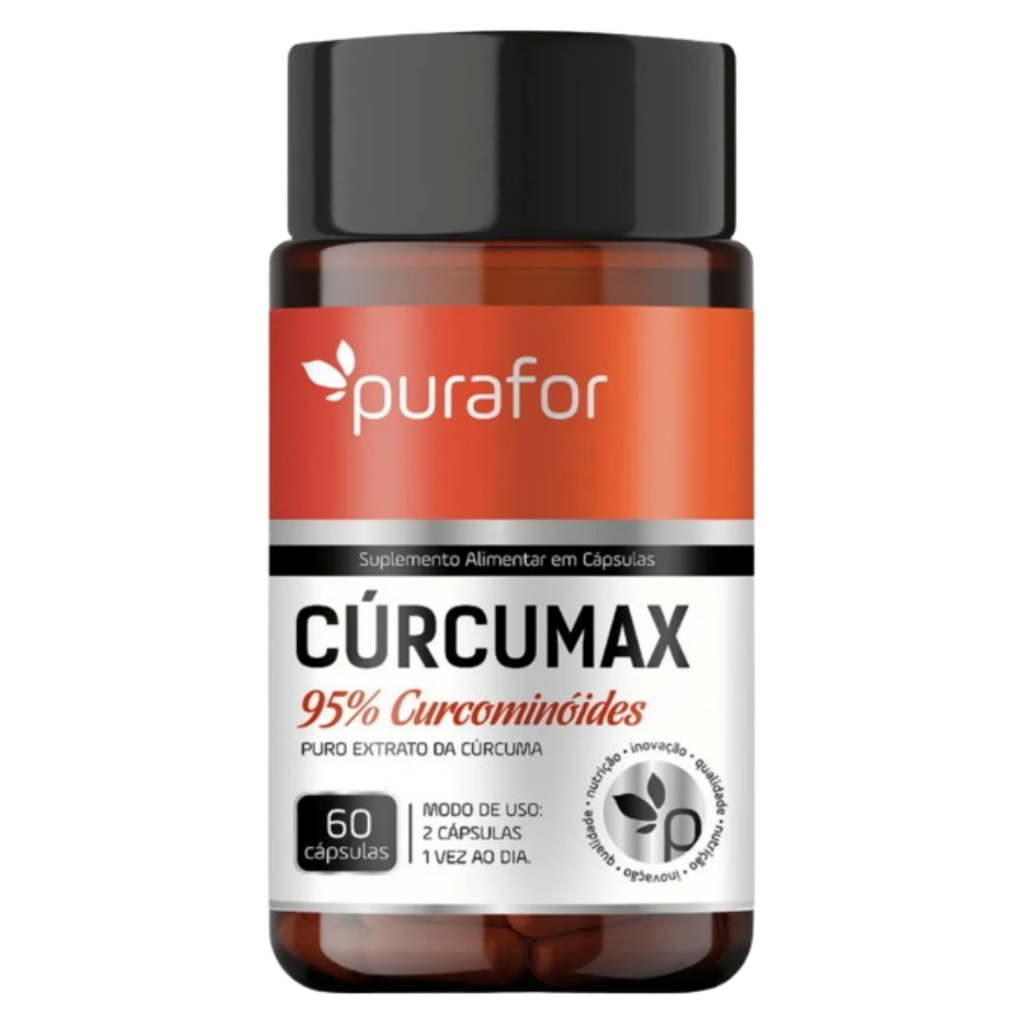 Curcumax Curcumina 95% Curcuminoides 500mg 60 Cápsulas Purafor | Shopee ...