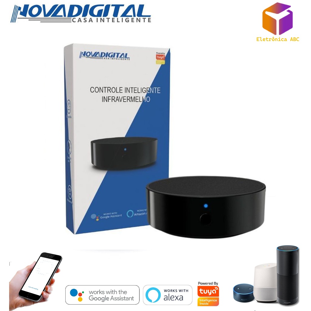 Controle Remoto Smart Universal WIFI Infra vermelho Google Home Alexa ...
