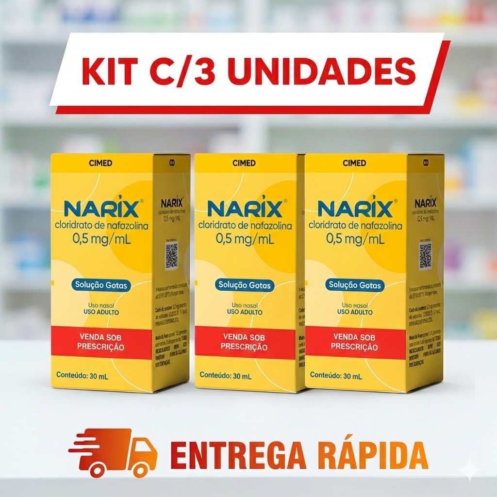 Kit 3 Narix 30ml Nasal |Descongestionante|Resfriados e Gripes Rinites ...