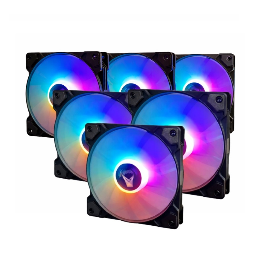 Ventoinha Kit Cooler Fan RGB 1,2,3,4, E 5 Unidades 120MM - Fácil ...