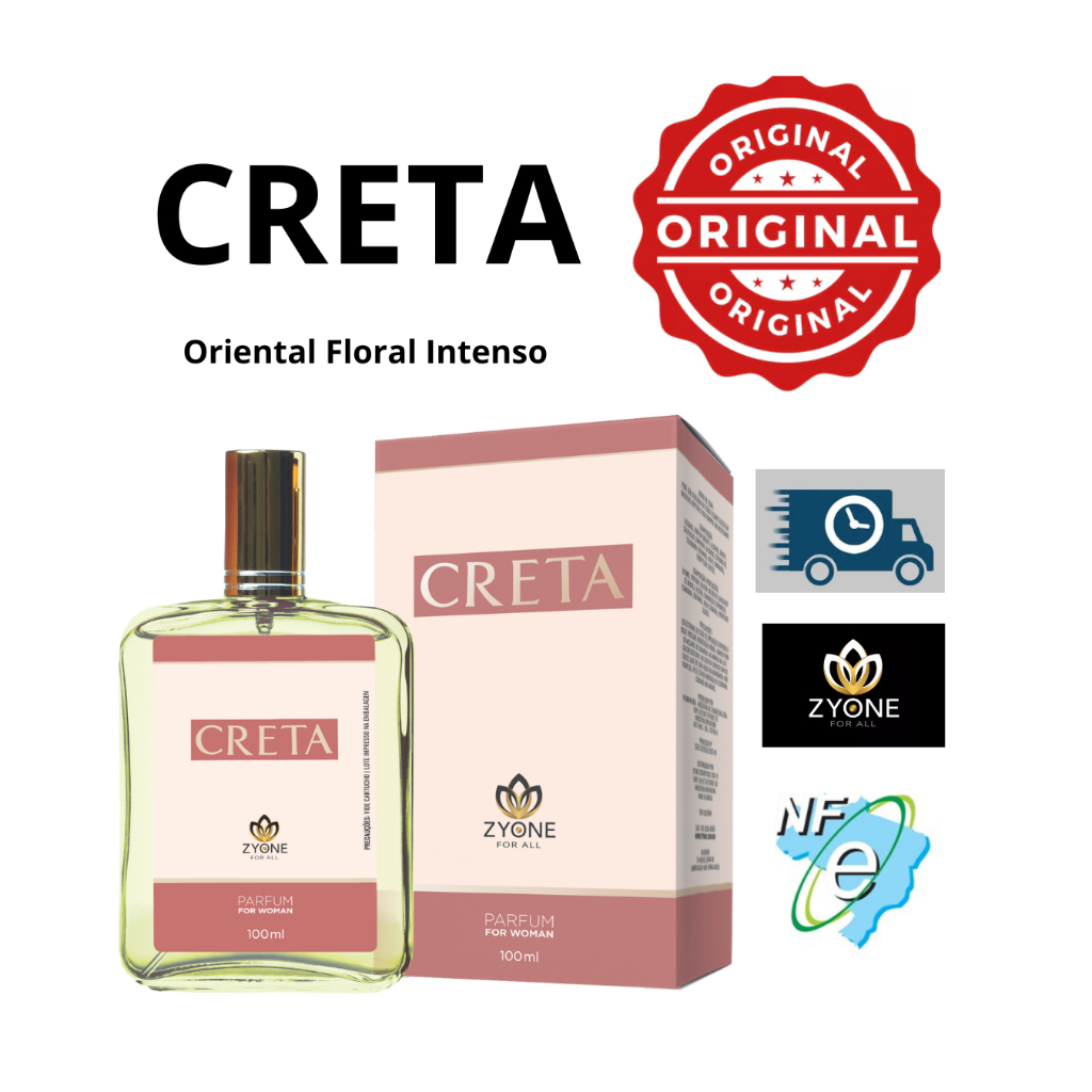 Perfume Feminino Zyone Creta 100ml Parfum Alta Fixação Original ...