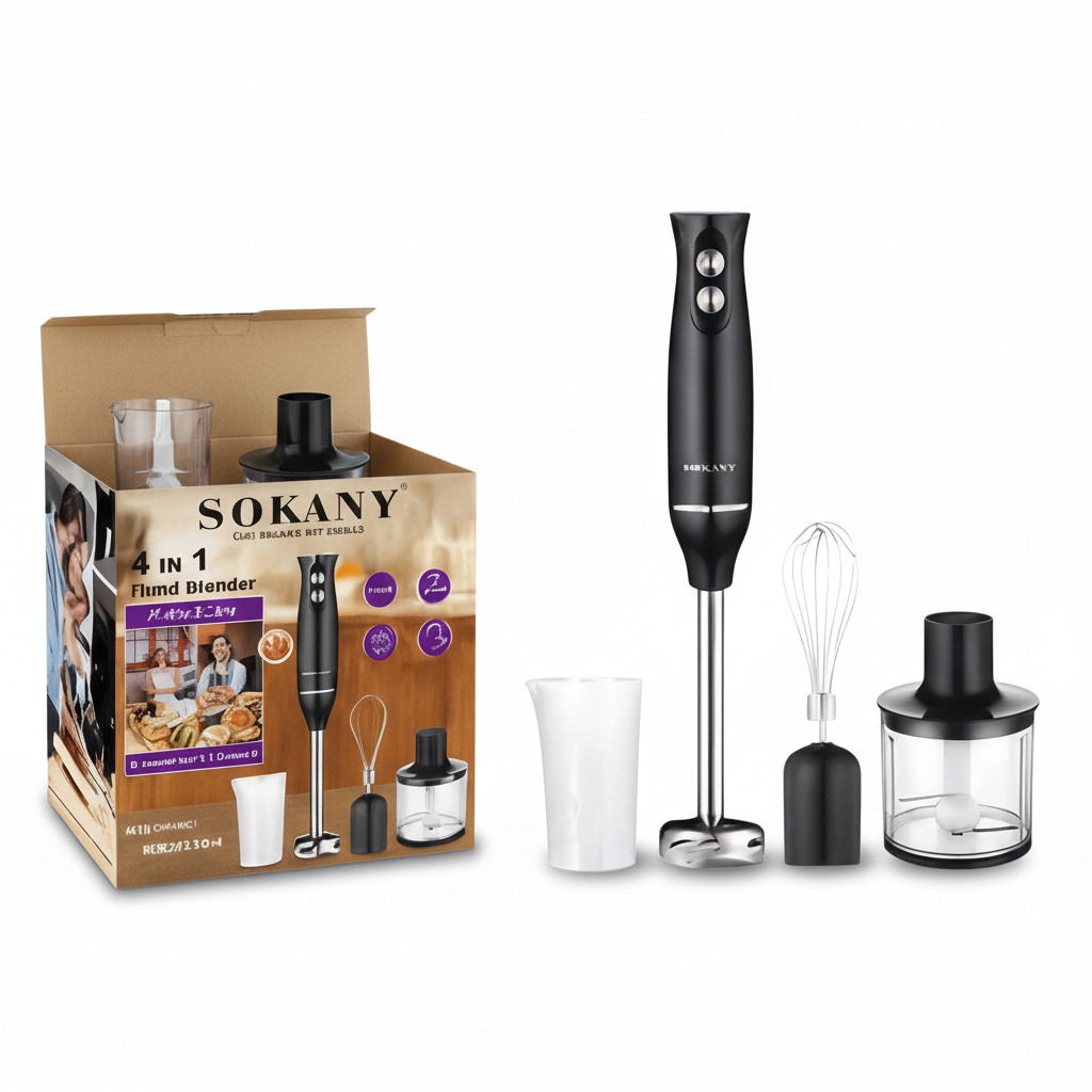 Mixer de Mão 4 em 1 Multifuncional Potente 500W/300W Profissional ...