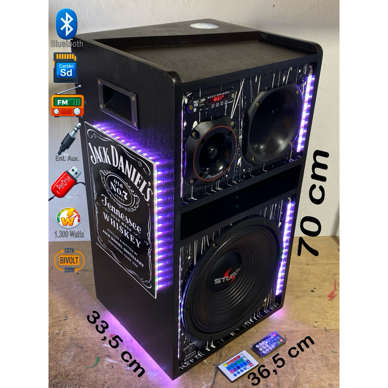 Caixa Bob Completa Residencial 12 Polegadas Bluetooth Com Iluminação ...