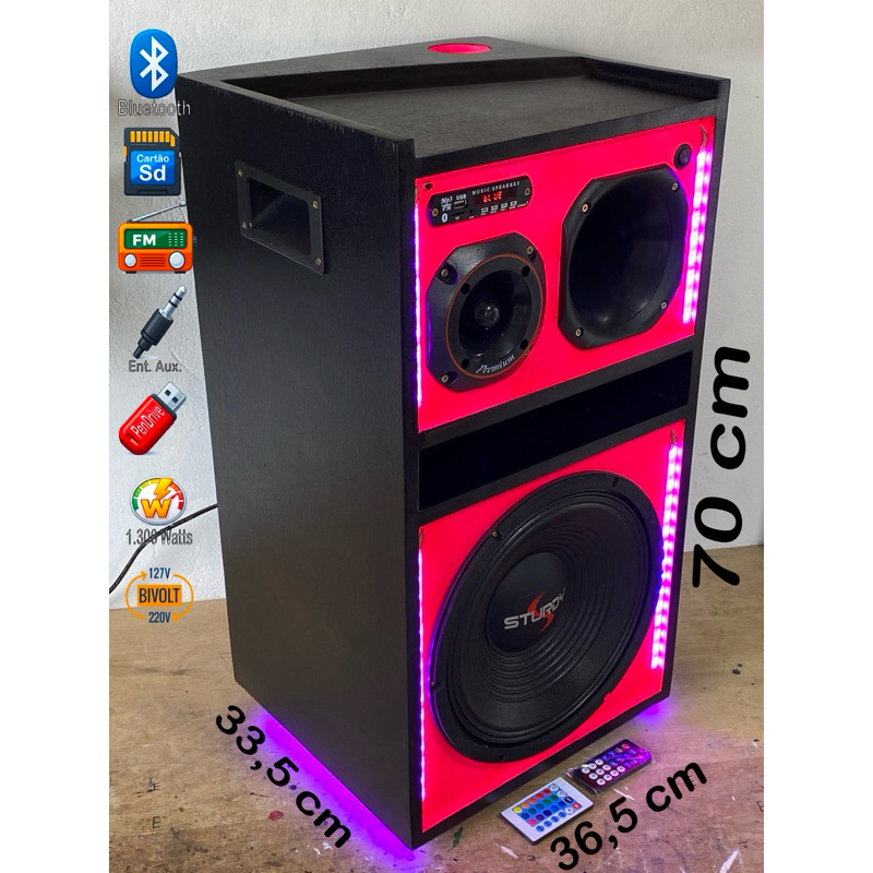 Caixa de Som Bob Bluetooth Ativa 12 Polegadas | Estilo Único | Pronta ...