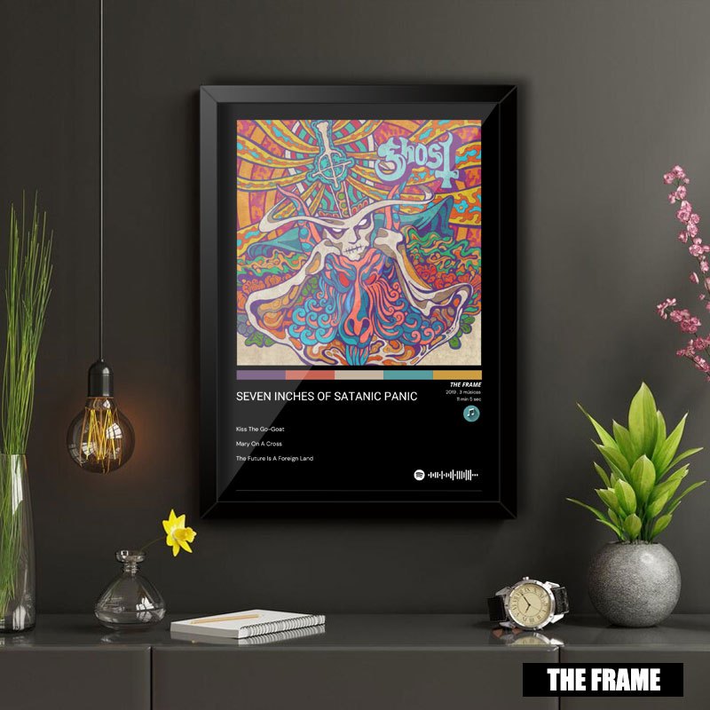 Quadro Decorativo A4/A3 Spotify Ghost EP Seven Inches of Satanic Panic ...