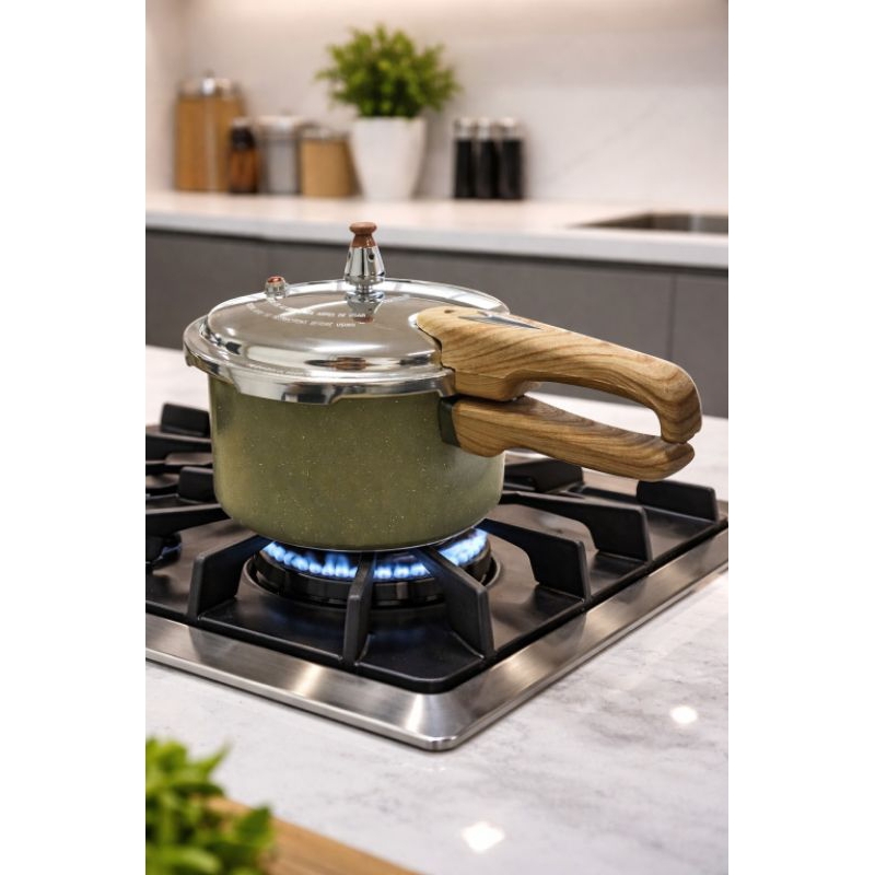 Panela Pressao Cookware Inducao 4,2 Litros Alta Pressao Max Chef Wood ...