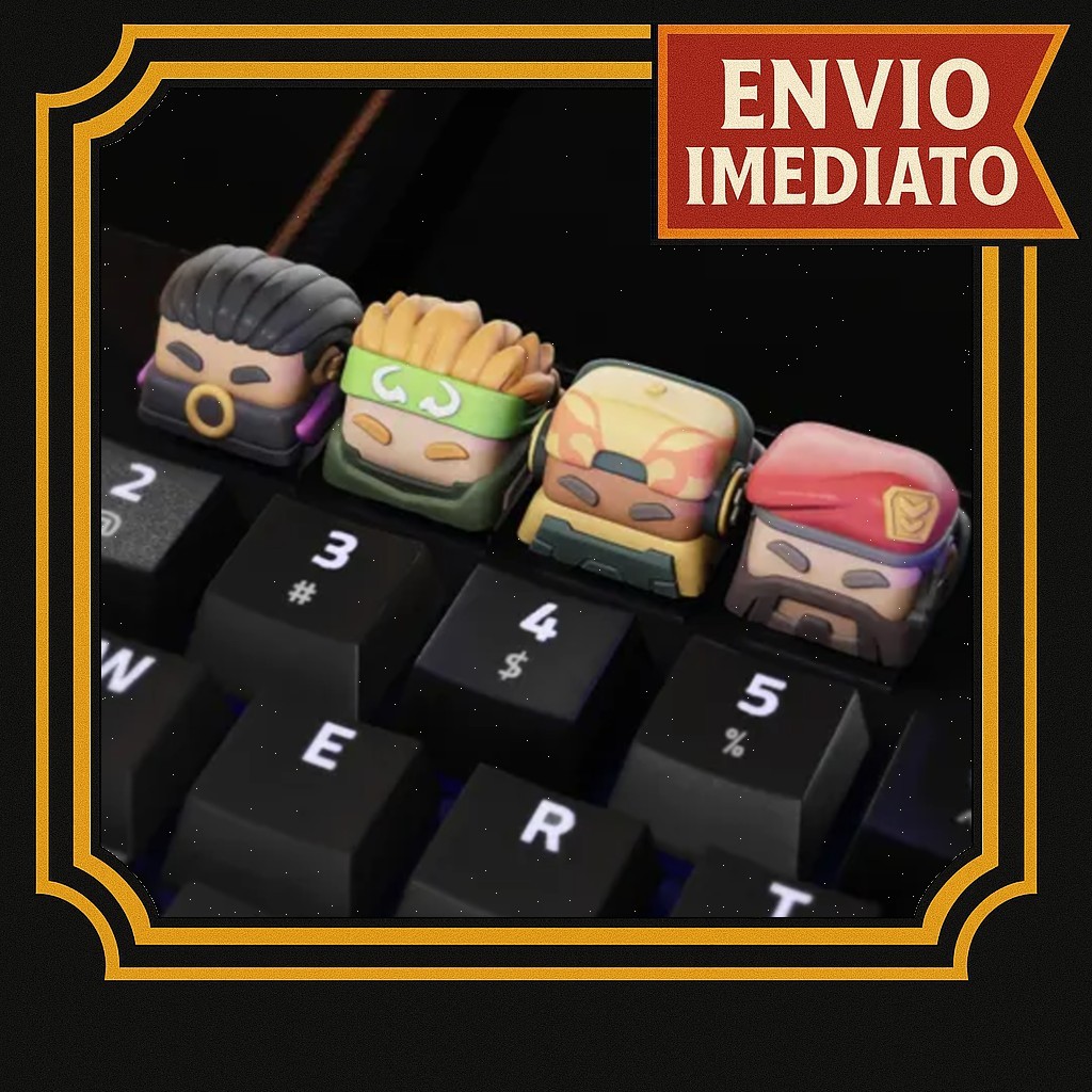 Keycap Valorant Game Tecla de teclado mecânico setup PC personalizado ...