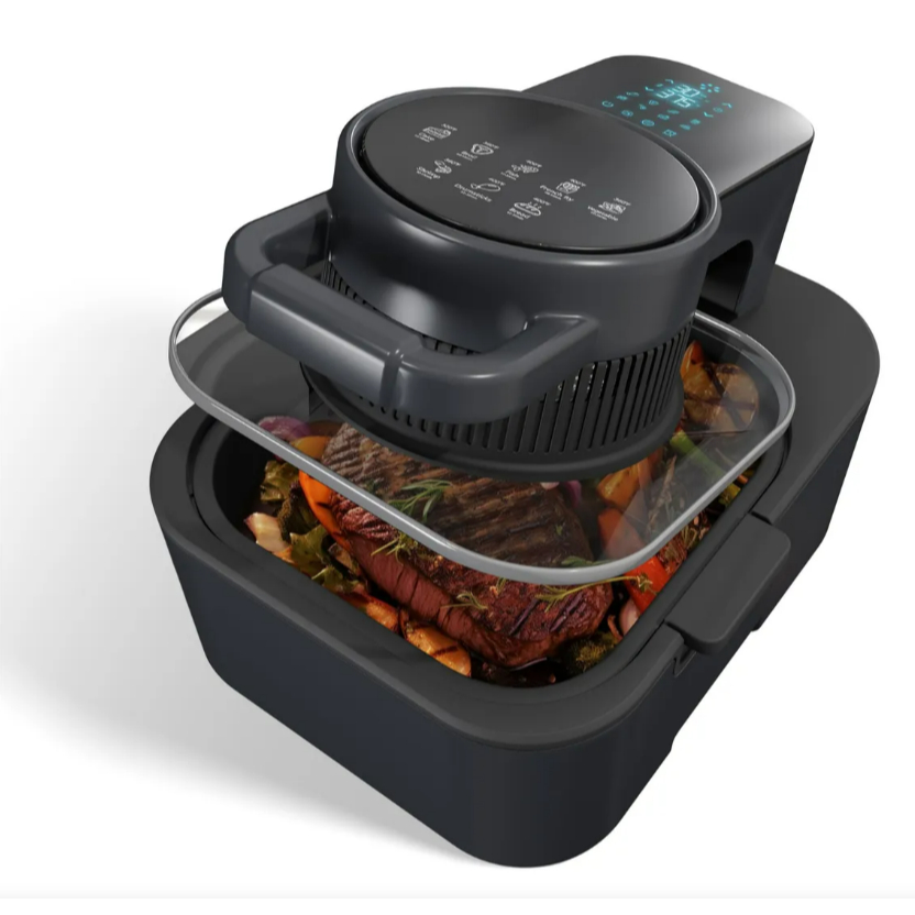 Fritadeira Air Fryer 6L Digital Visor Vidro Transparente Sem Óleo 1350W ...