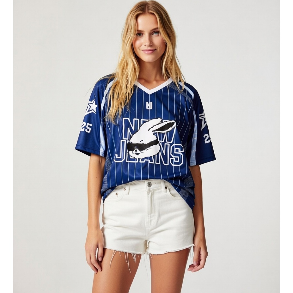 Camiseta Kpop Stray Kids BUNNIES CLUB EXO-Y2K Azul Jersey dry fit blusa ...