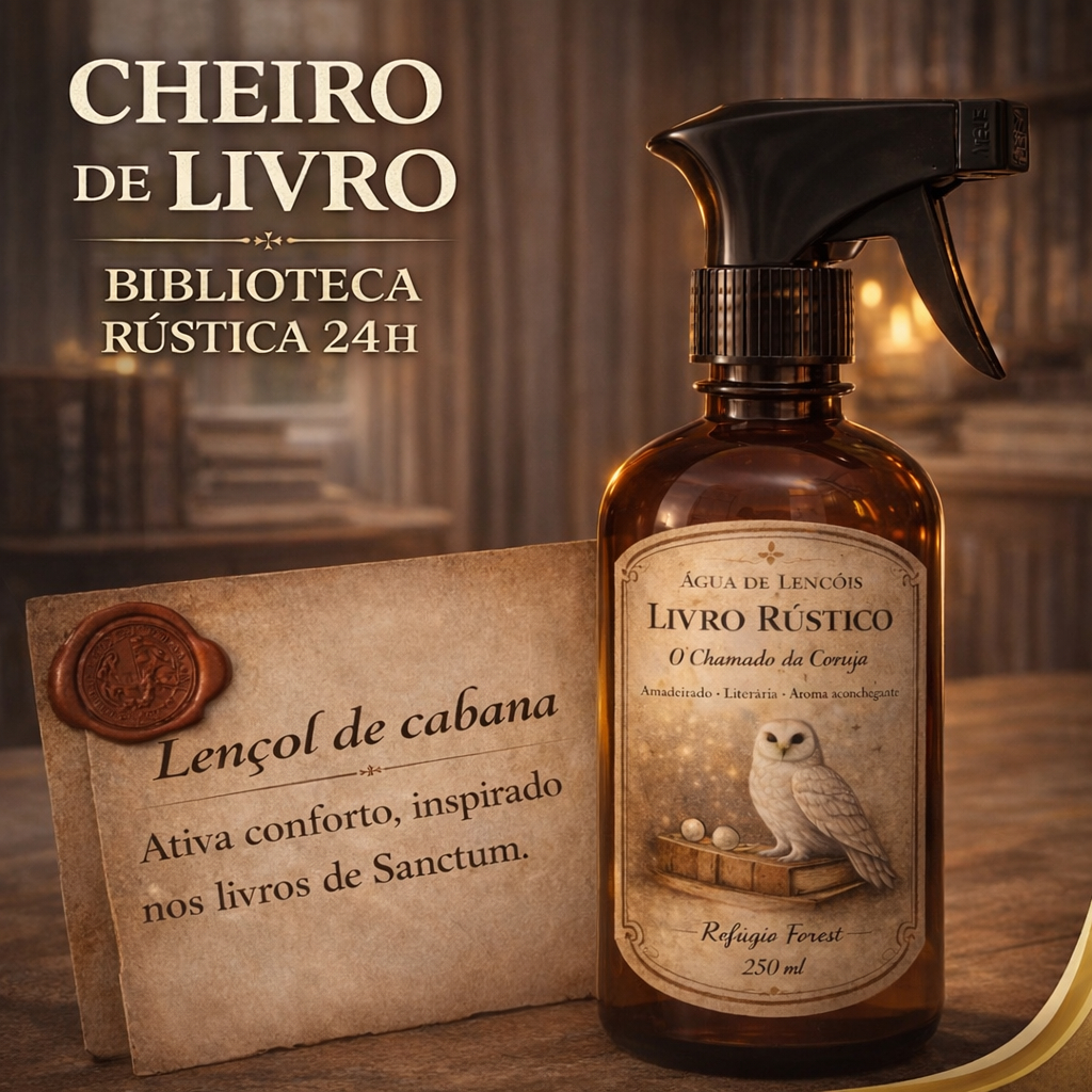 Água de Lençóis Premium Cheiro de Livro | Biblioteca Rústica | Spray ...