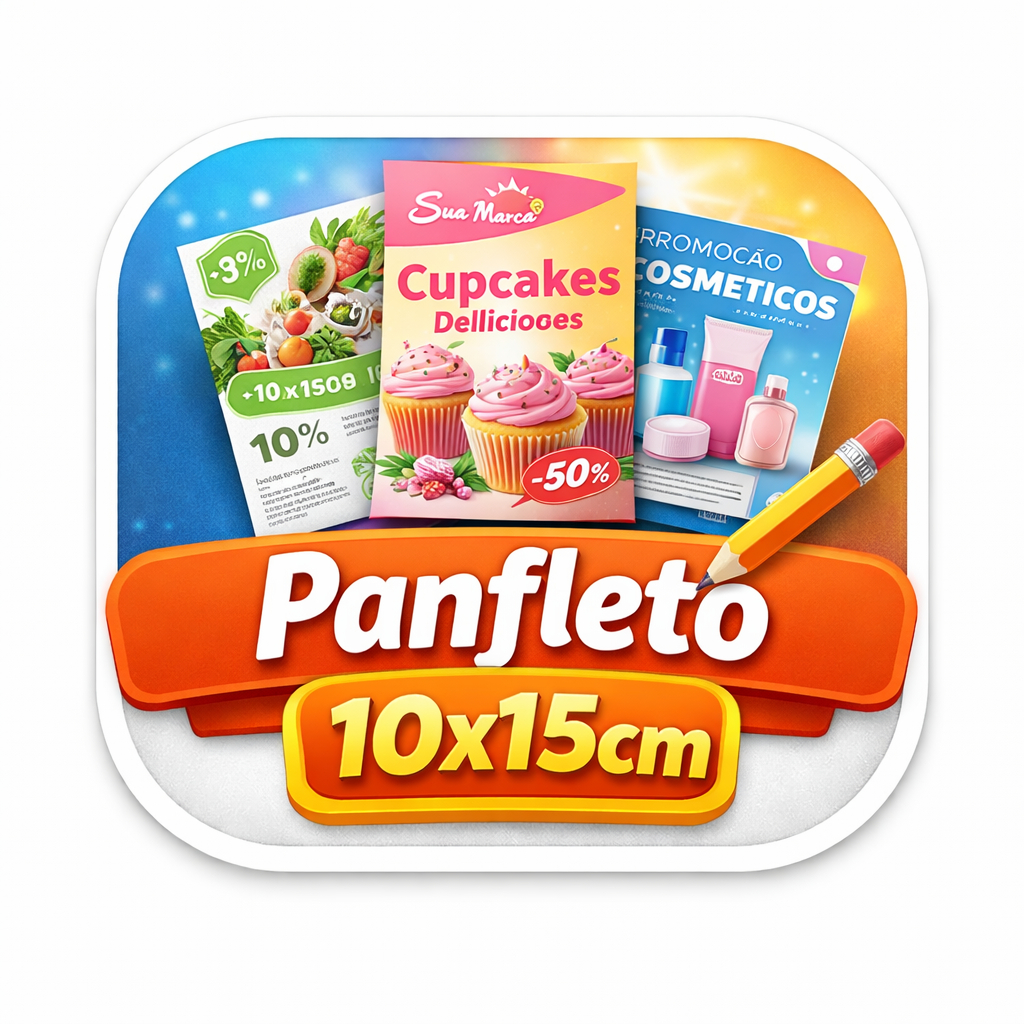 Panfleto / Flyers formato 10x15cm - Impressão 1 face até 500 pcs ...