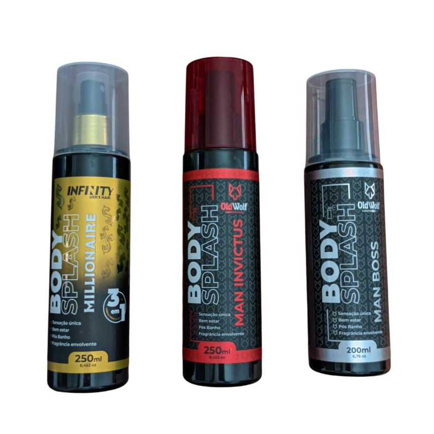 Kit 3 Body Splash Millionare 250ml + Invictus 250ml + Boss 200ml ...