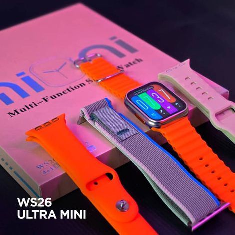Smartwatch WS26 Ultra 2 Mini 42mm | 4 Pulseiras | Acabamento Premium ...