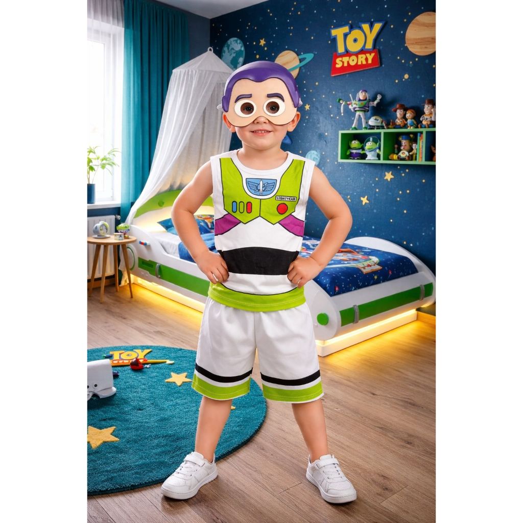 Fantasia Infantil Buzz Lightyear Completa com Máscara Toy Story ...
