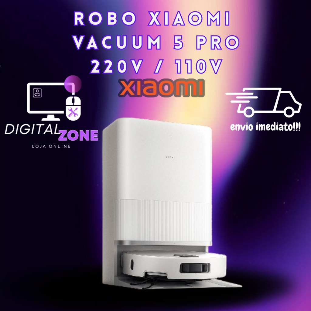 Robô Aspirador Xiaomi Robot Vacuum 5 Pro OV21GL com 55 watts ( VER ...