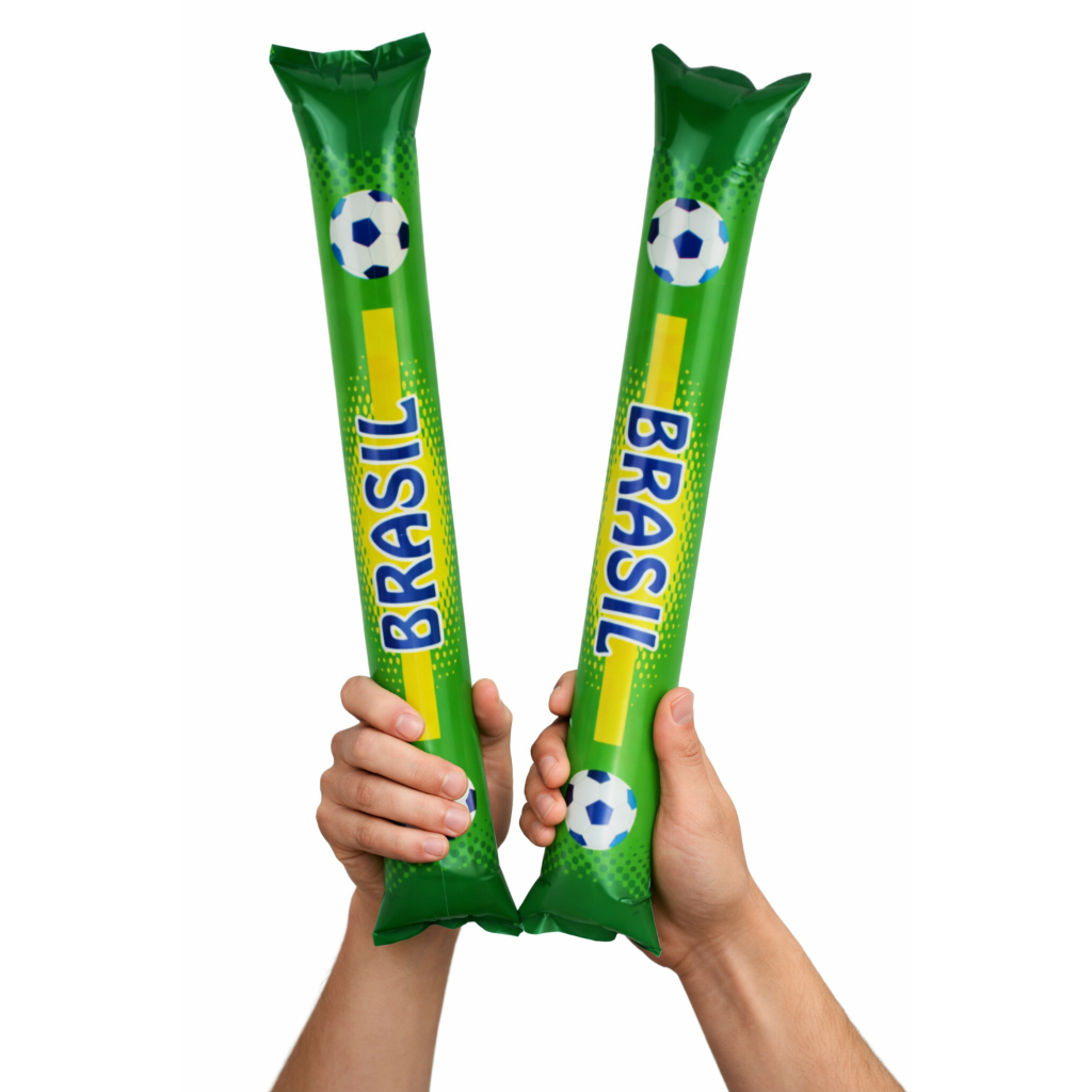 Bateco Inflável Brasil Bate Bate Stick Torcedor - Item de Torcida Verde ...