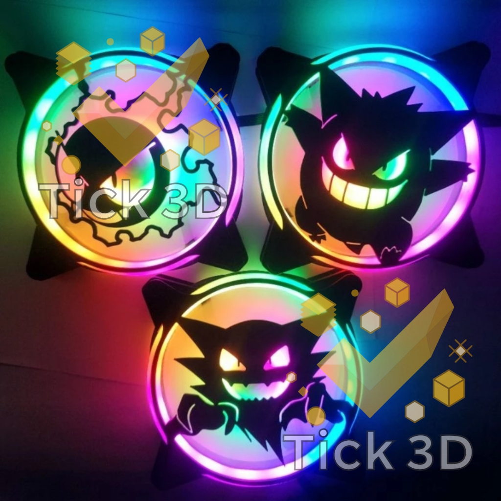 KIT 3 GRADES GRELHAS PARA COOLER FAN GRILL 120MM X 120MM GENGAR HAUNTER ...