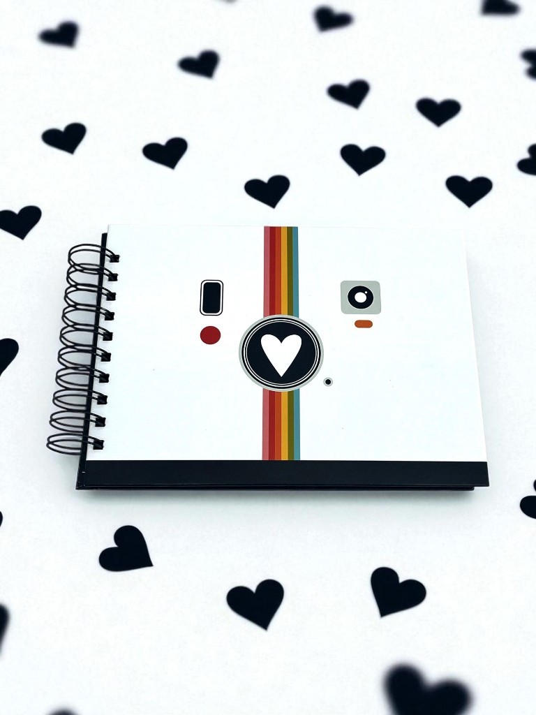 Álbum Scrapbook Câmera 15x21cm Capa Dura + 48 Mini Fotos | Shopee Brasil