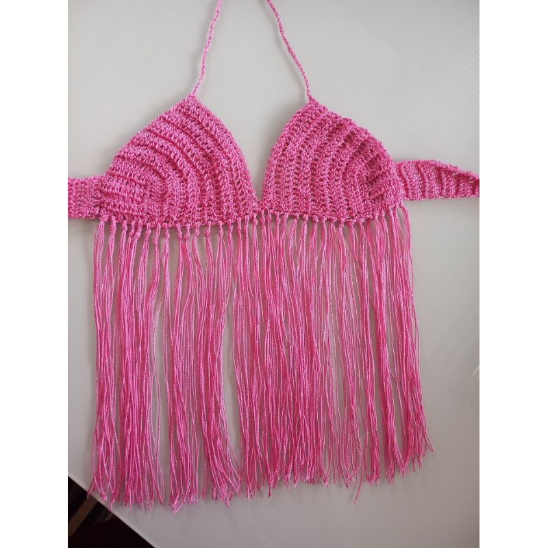 Top croche franjas carnaval | Shopee Brasil