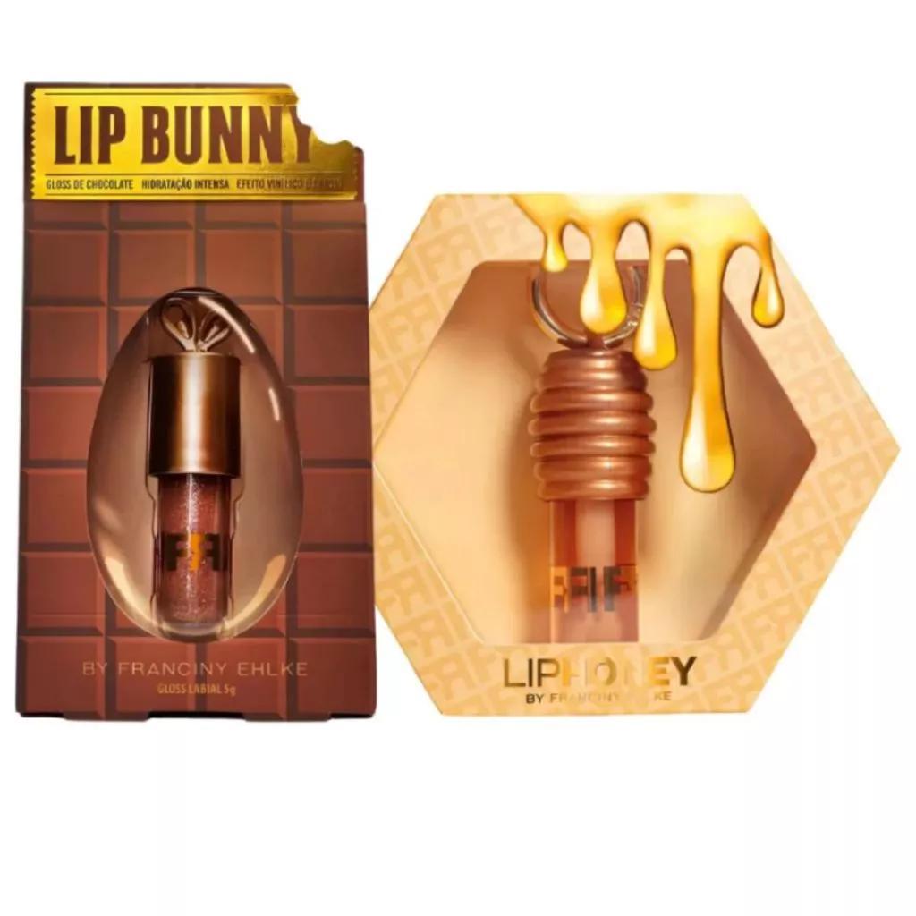 Kit Gloss Lip Honey + Lip Bunny + Hidratação e Brilho Intenso Efeito ...