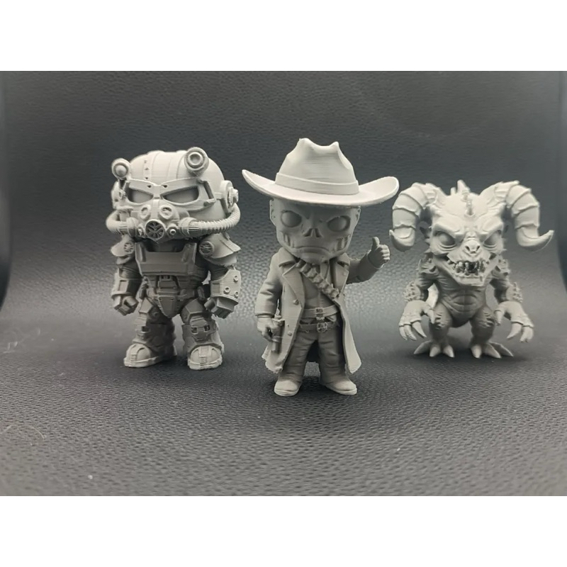 Trio Chibi Fallout Colecionável – Power Armor, Garra da Morte e O Ghoul ...