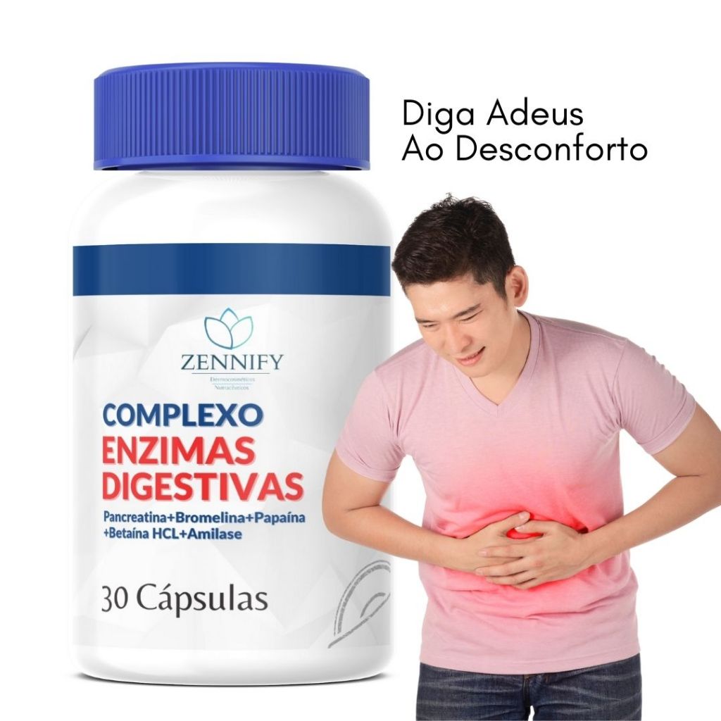 Enzima Digestivas Pancreatina+Cloridrato de Betaína+Bromelina+Papaína ...