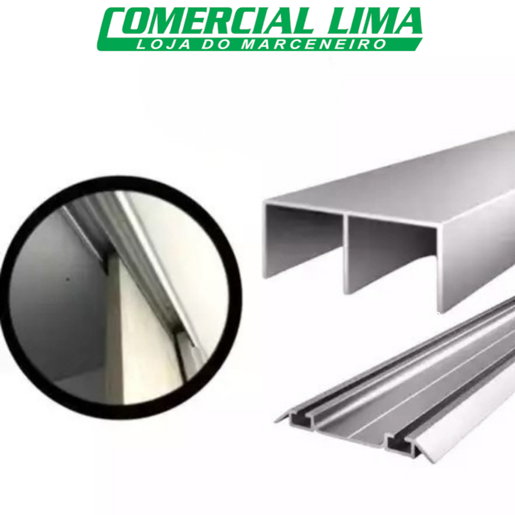 trilho superior e inferior 1,00 metro ROMETAL | Shopee Brasil