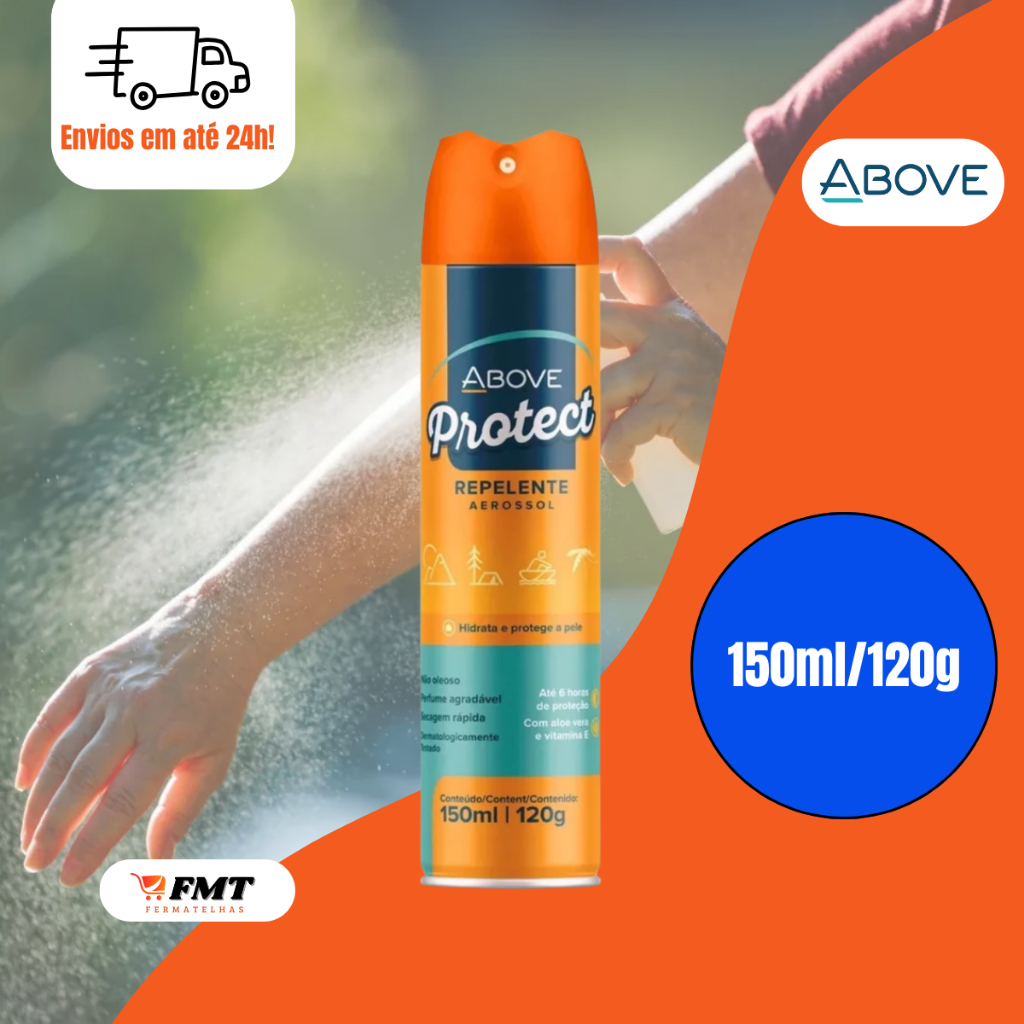 Kit Repelente de Insetos Aerossol Protect 150ml Above | Shopee Brasil