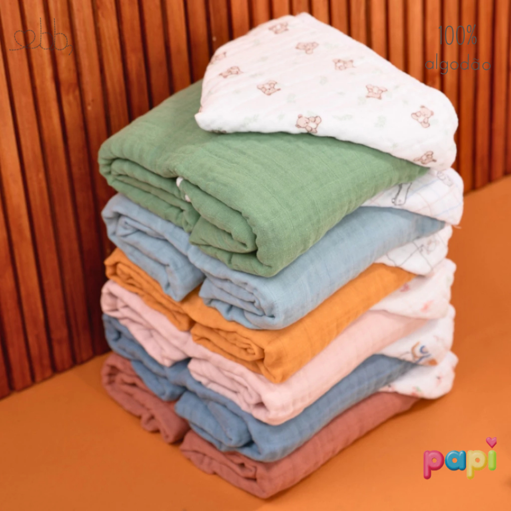TOALHA DE BANHO SOFT PREMIUM PAPI BABY COM CAPUZ 90CM X 70CM ENCANTO ...